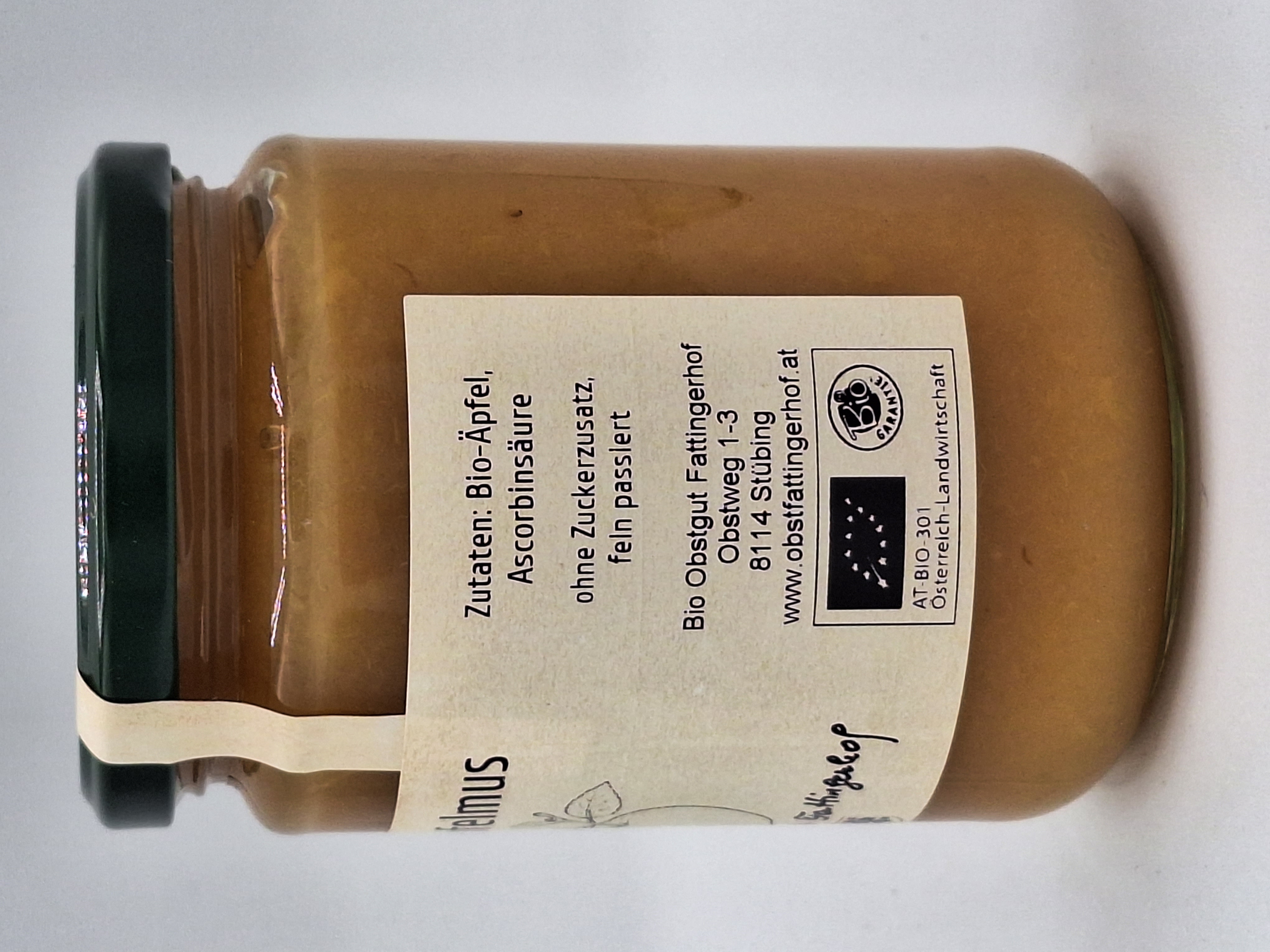 Bionah Hofladen Grottenhof. BIO - Apfelmus 400g FAT